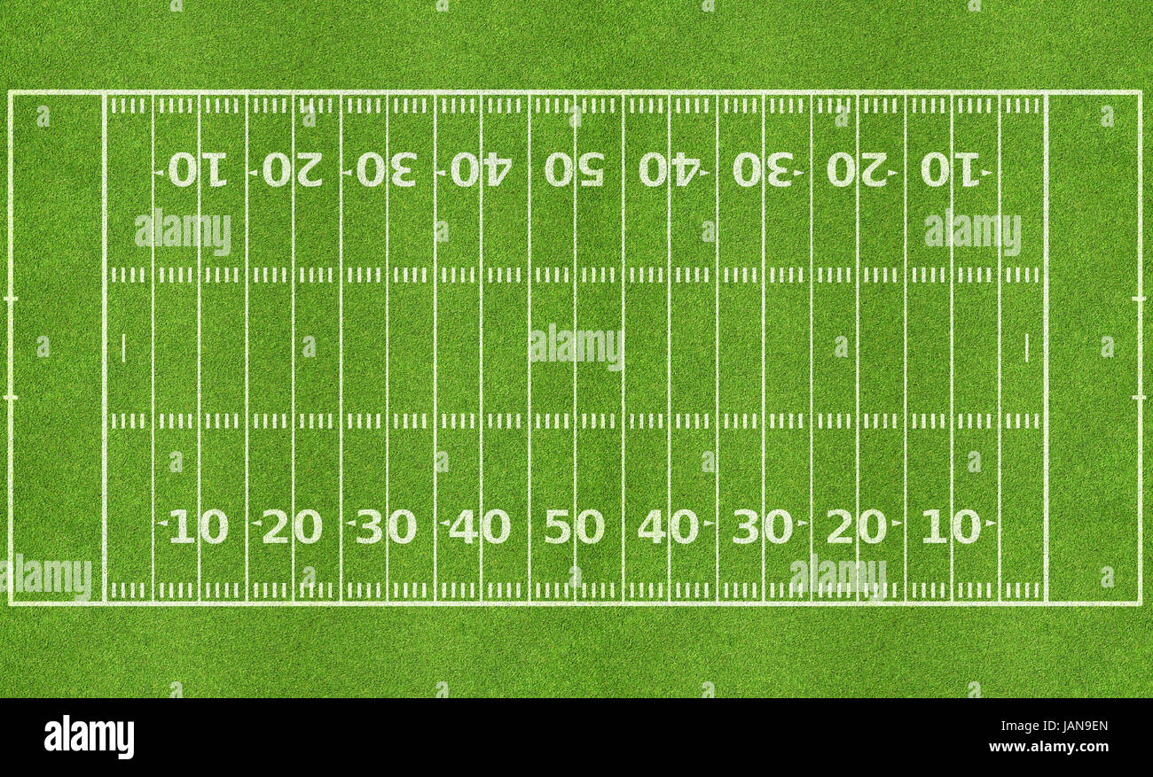 American football field Stock Photo - Alamy