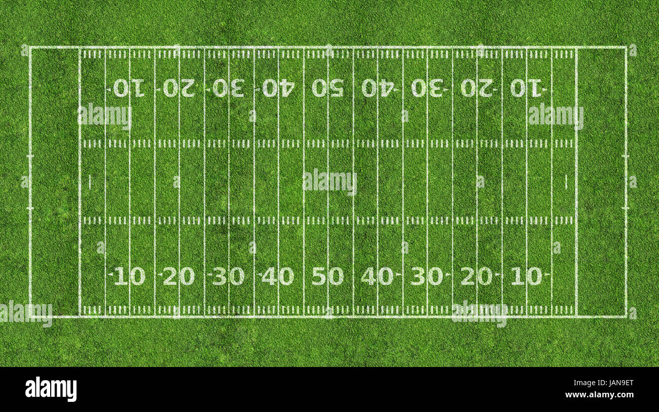 American football field Stock Photo - Alamy