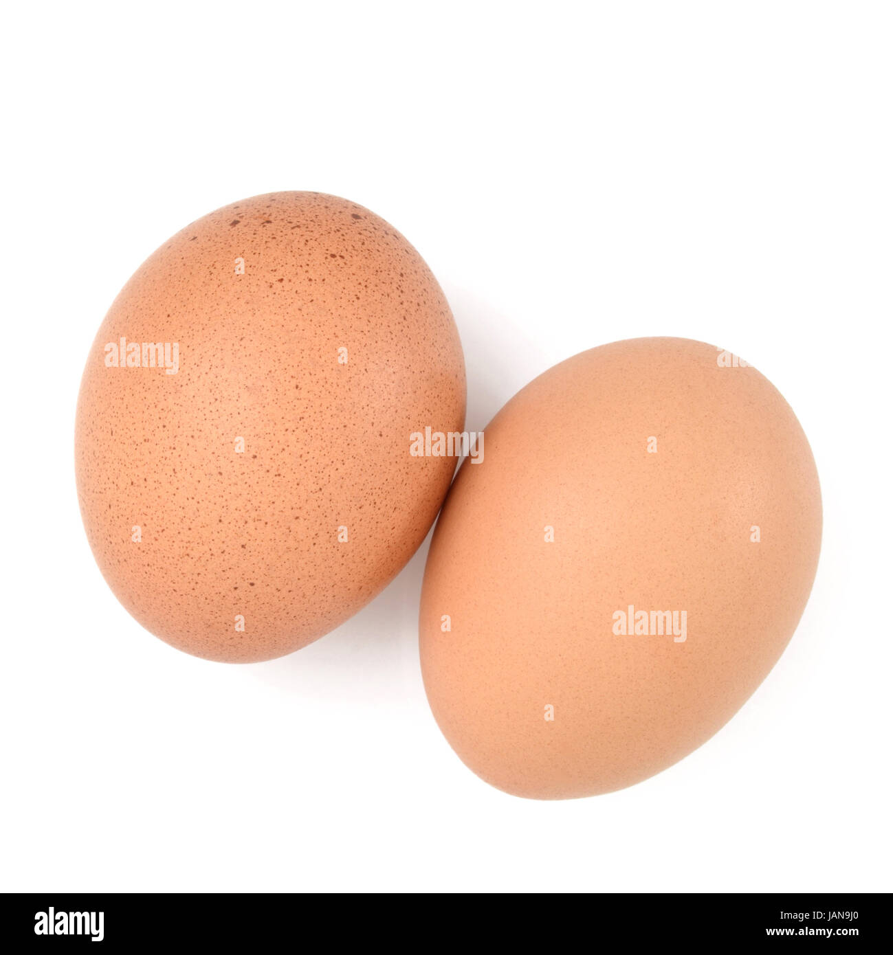 Pair Eggs Isolated Stock Photo - Alamy