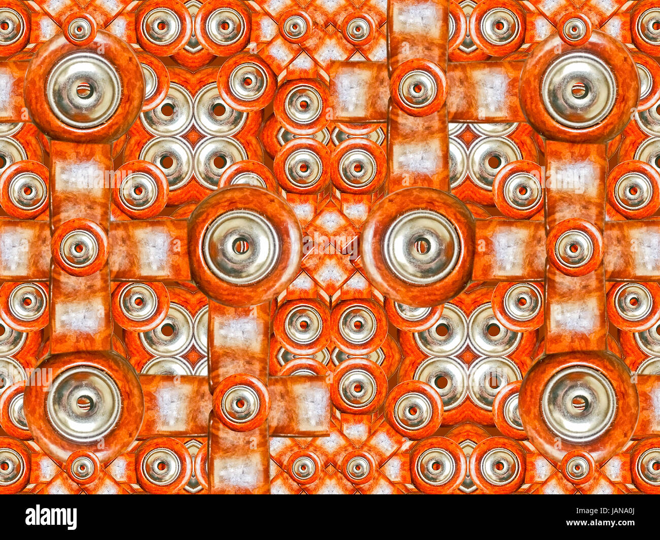 High tech futuristic abstract digital style pattern artwork in orange ...