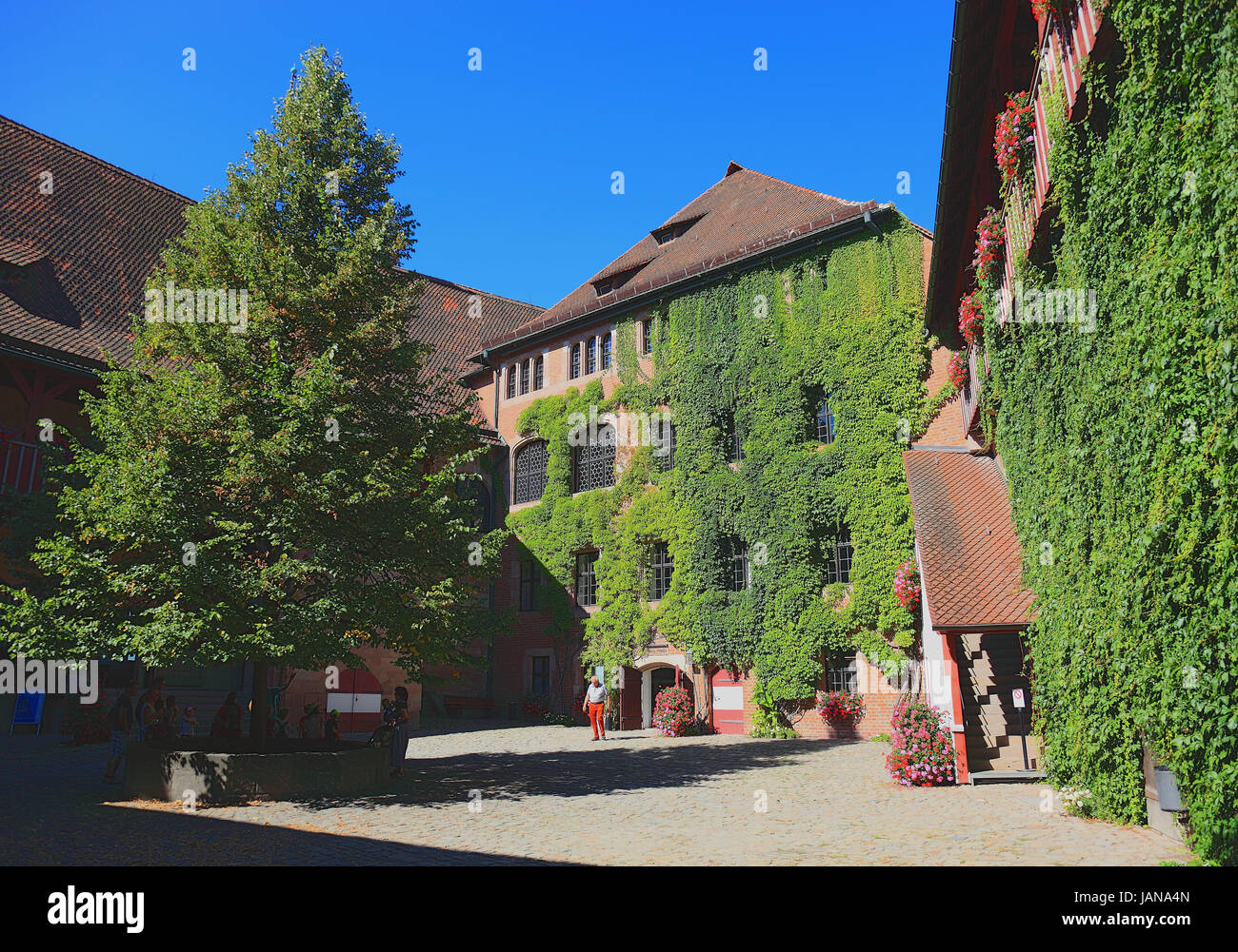 Nuremberg Castle, inside of the court, Nuremberg, Middle Franconia, Bavaria, Germany Stock Photo ...