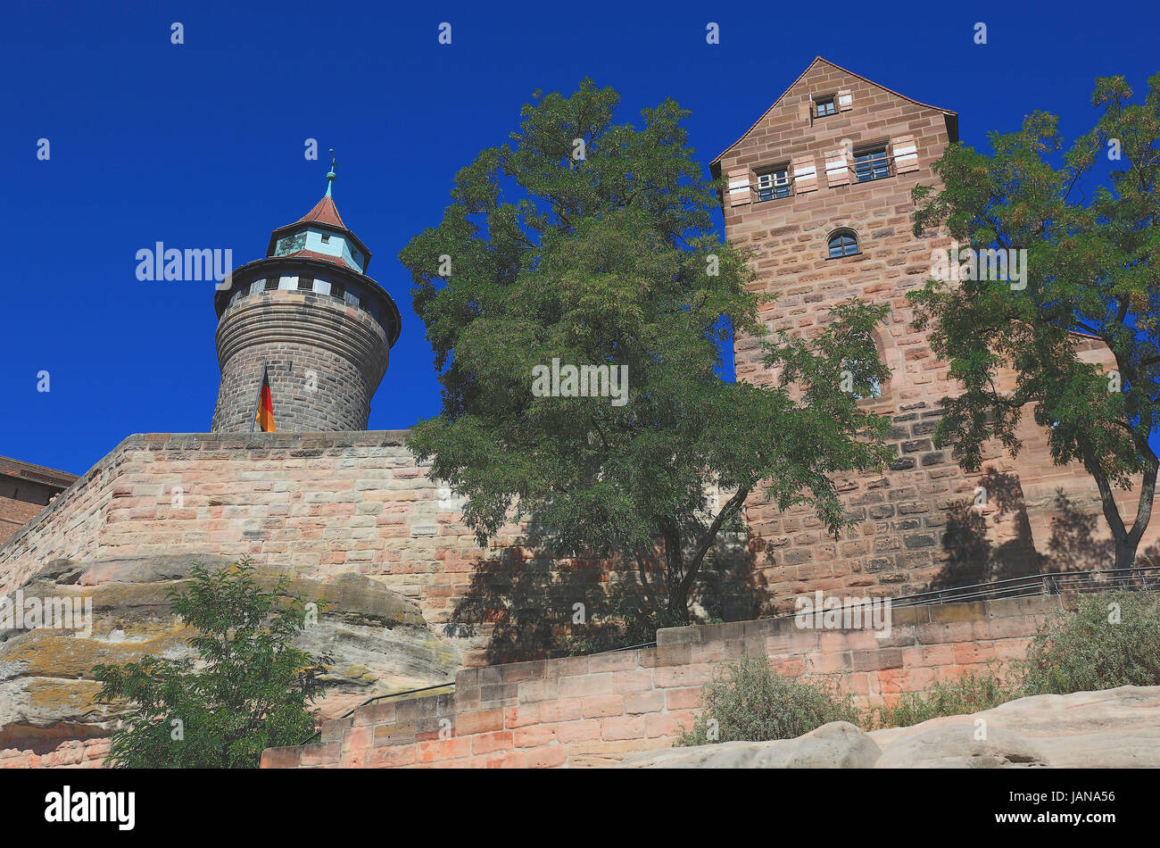Nuremberg Castle, Sinwell Tower, Nuremberg, Middle Franconia, Bavaria ...