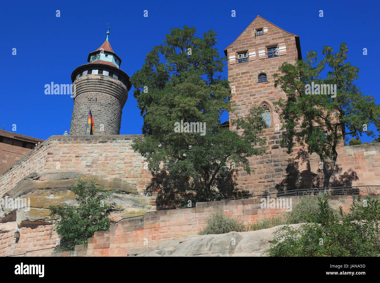 Nuremberg Castle, Sinwell Tower, Nuremberg, Middle Franconia, Bavaria ...