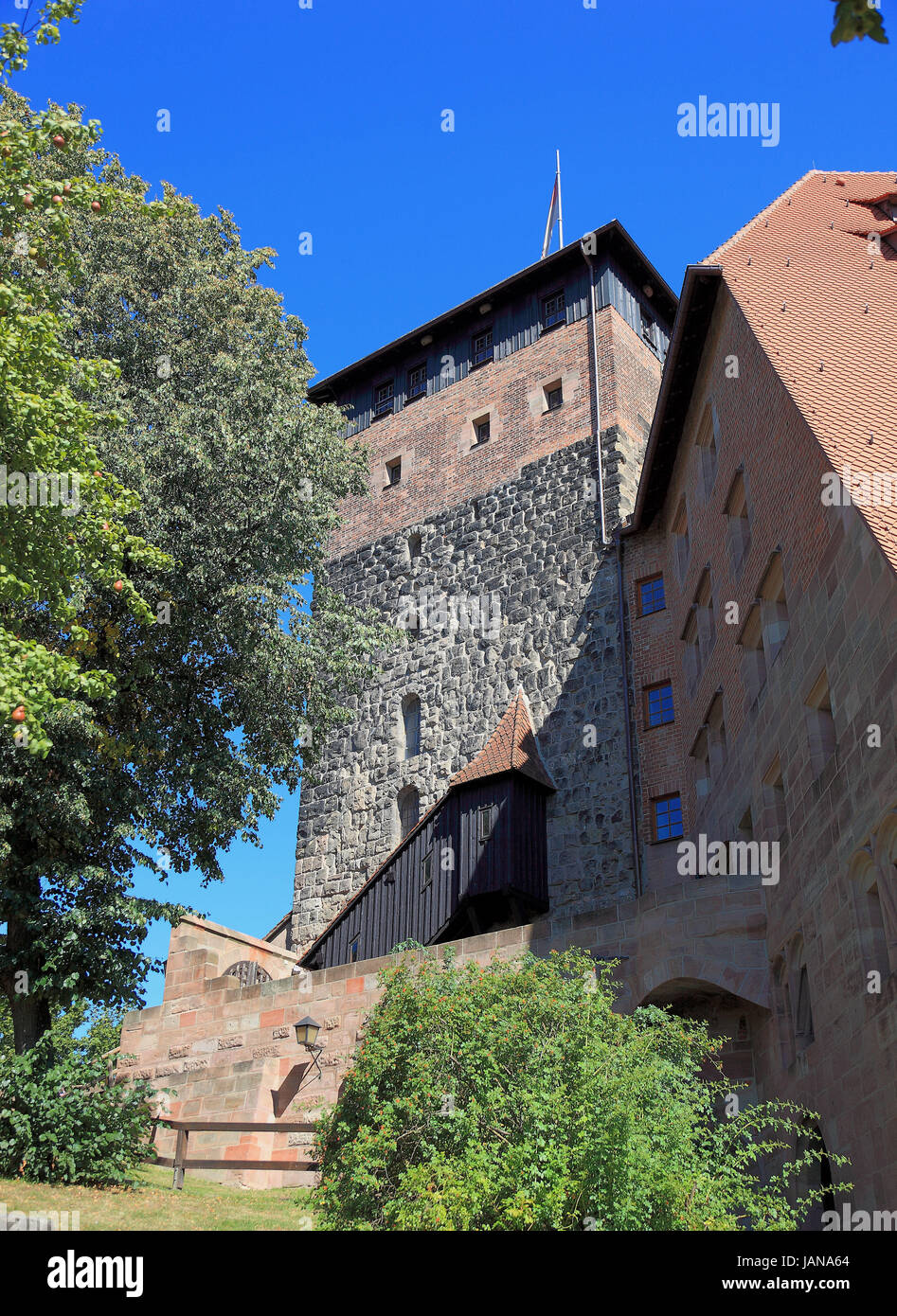 Nuremberg Castle, Pentagonal Tower, Nuremberg, Middle Franconia ...