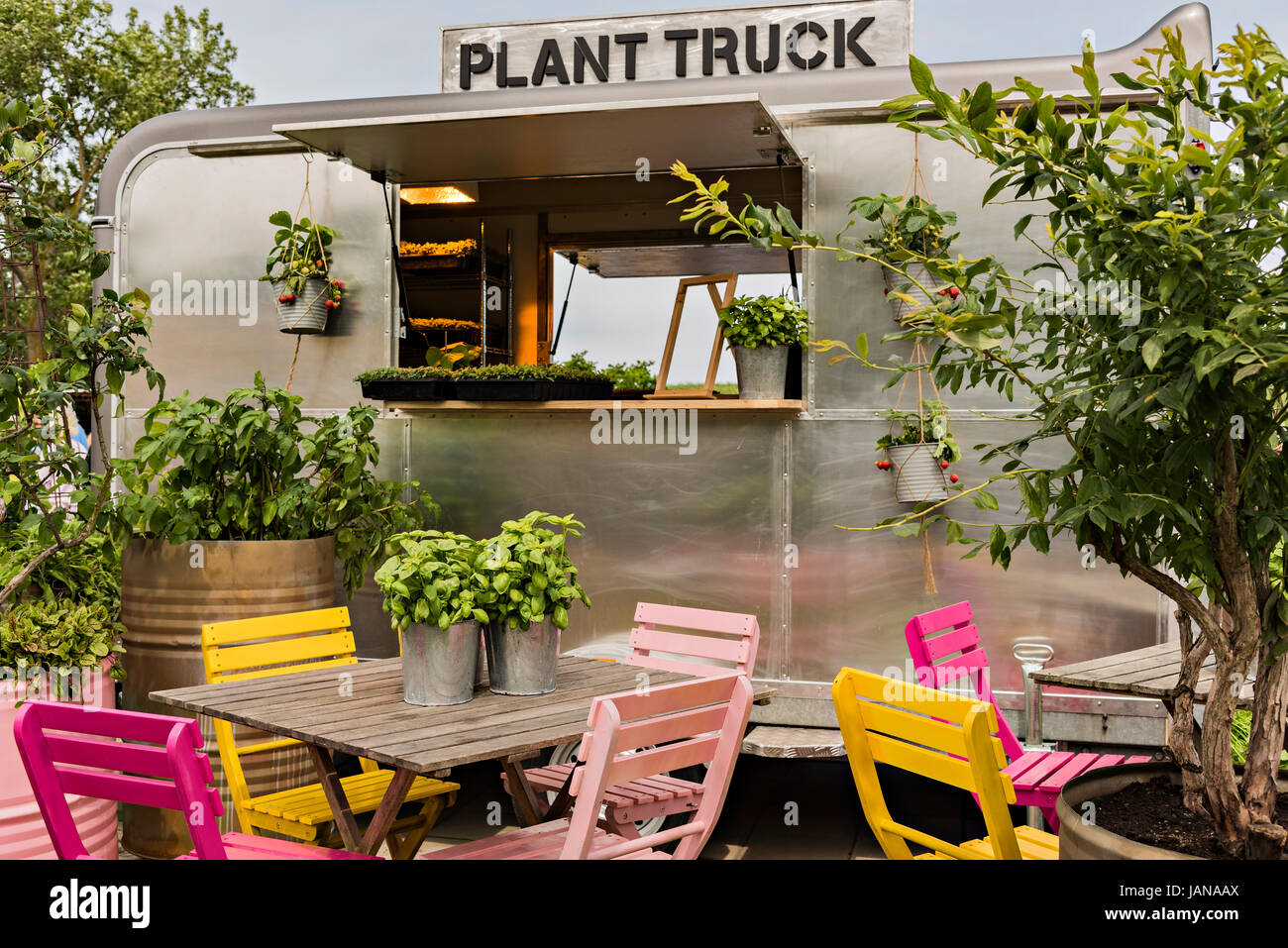 Image of plant truck at garden festival Stock Photo - Alamy