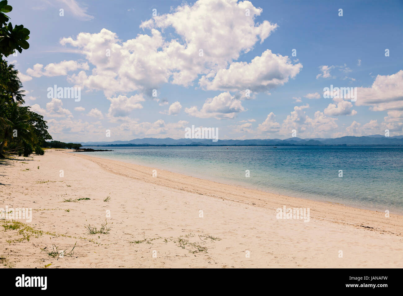 Tropical beach with white sand. Koh Talu island, Thailand Stock Photo ...