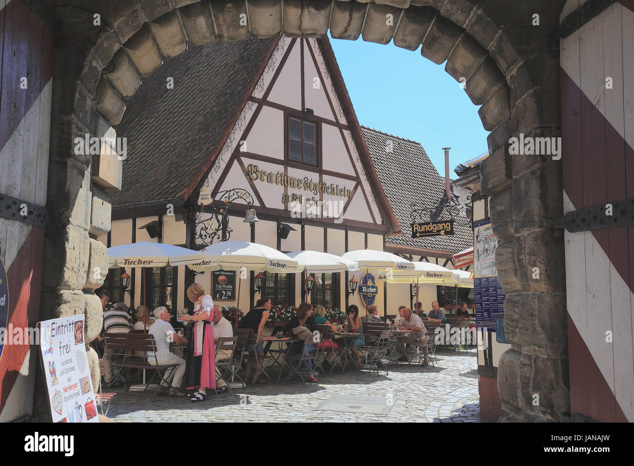 Nuremberg, Handwerkerhof, the traditional restaurant ...