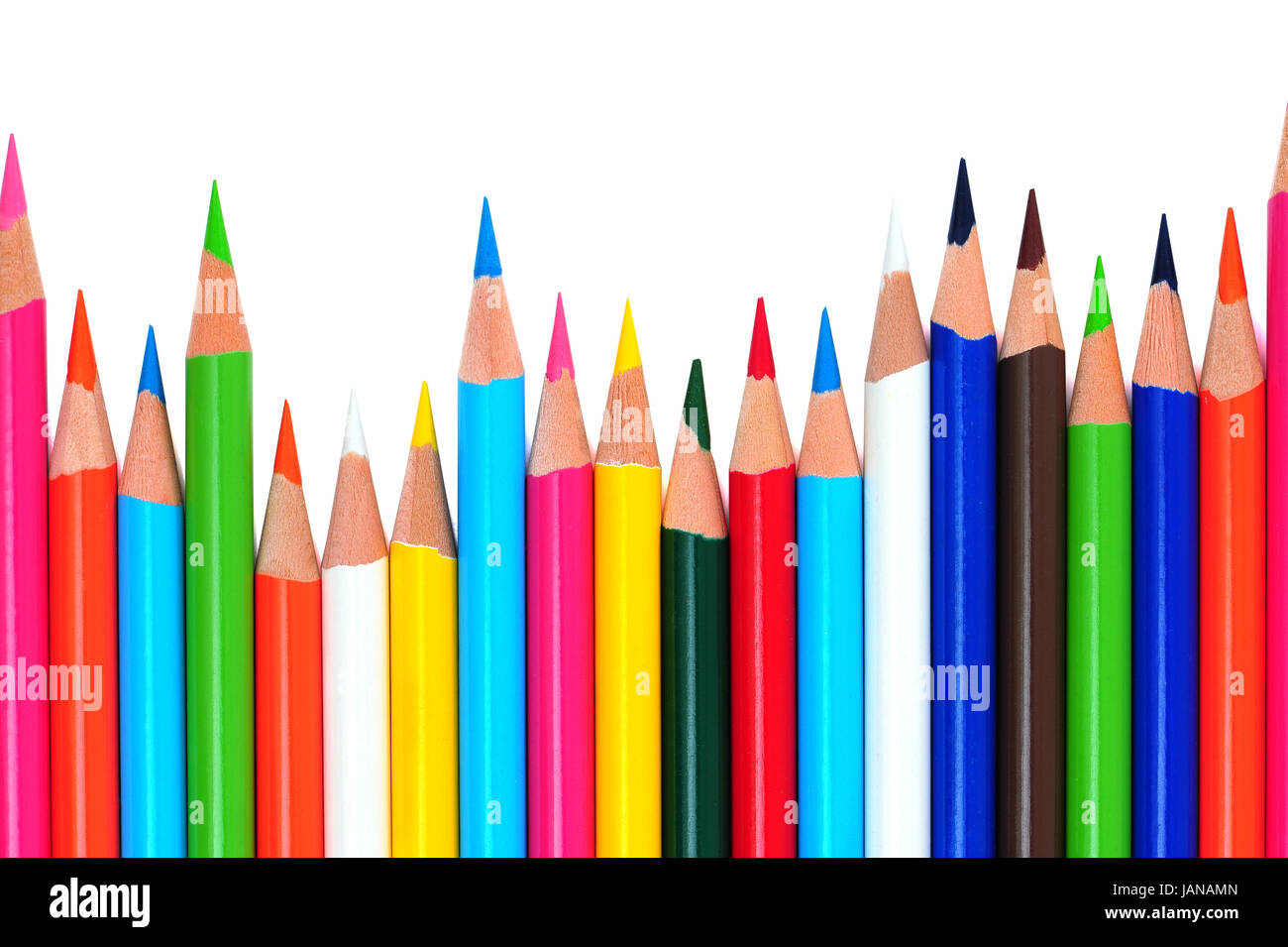 Colored pencils with clipping path Stock Photo - Alamy
