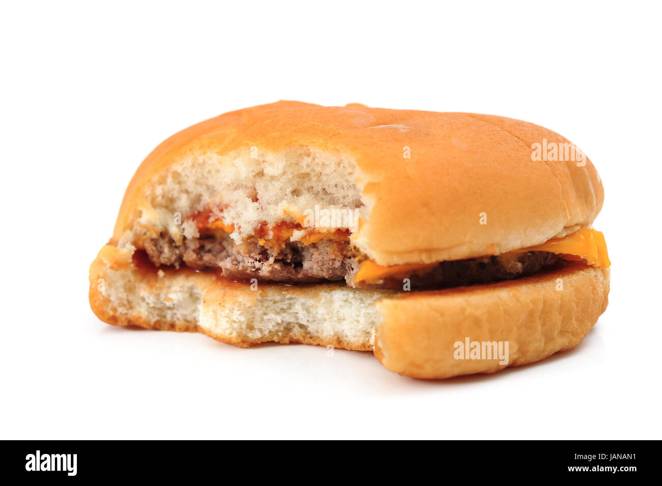 Biting into hamburger Cut Out Stock Images & Pictures - Alamy