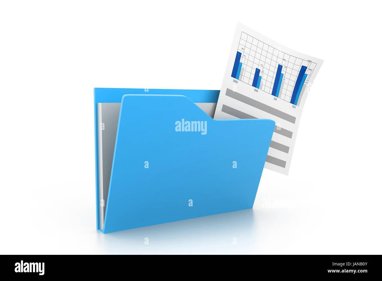 Folder with business chart Stock Photo - Alamy