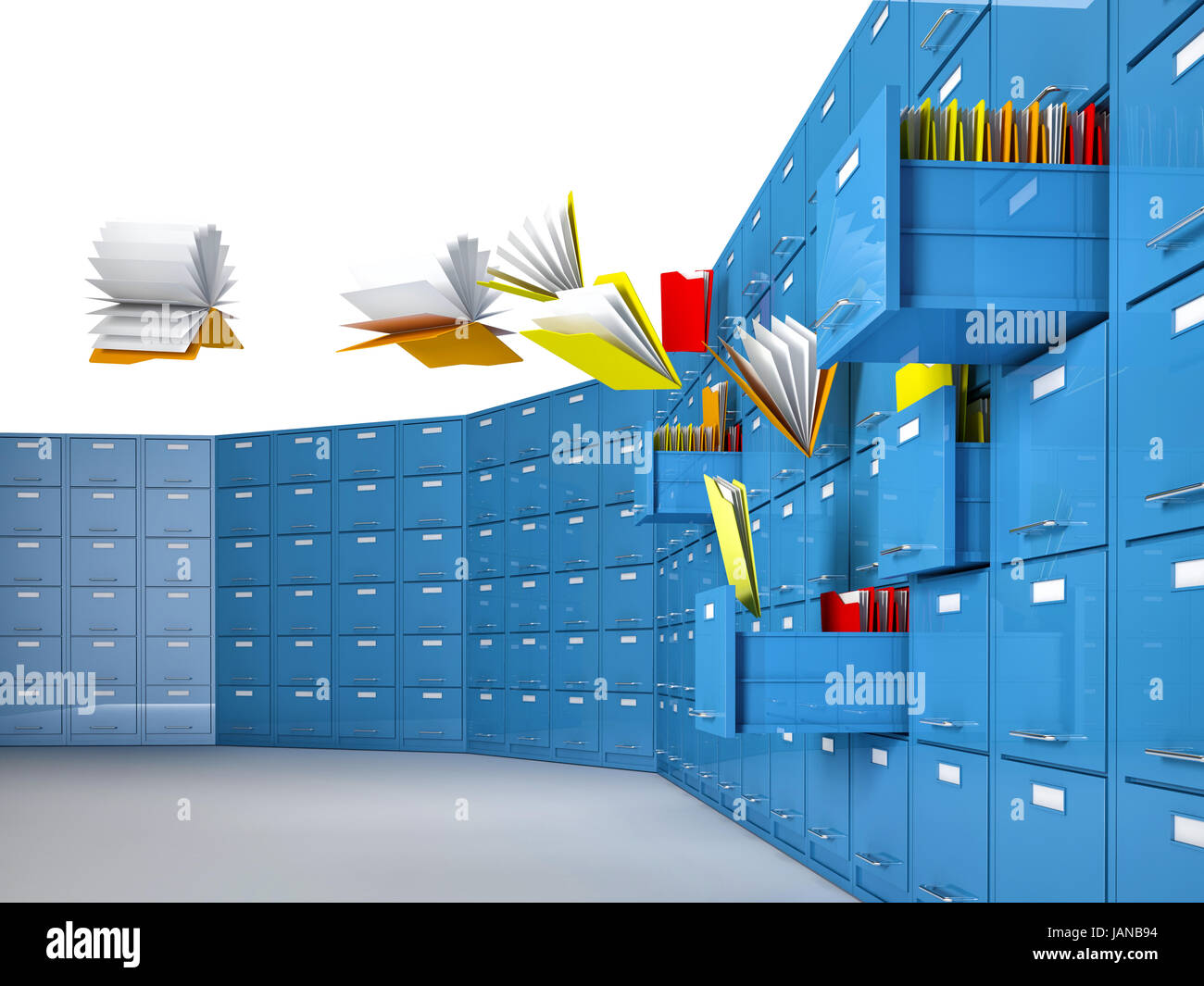 3d image flying document hi-res stock photography and images - Alamy