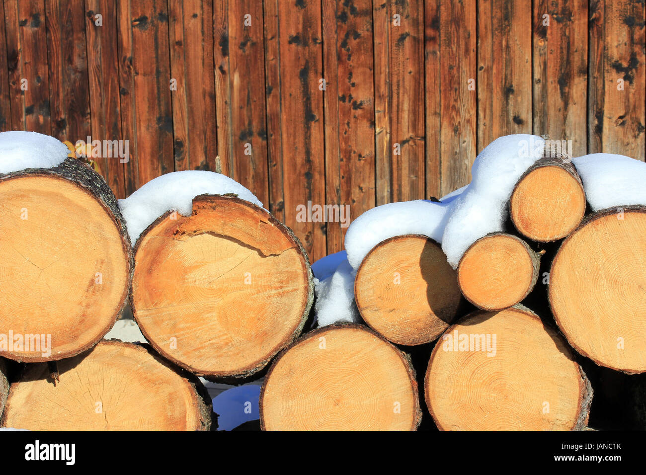 firewood for the winter Stock Photo - Alamy