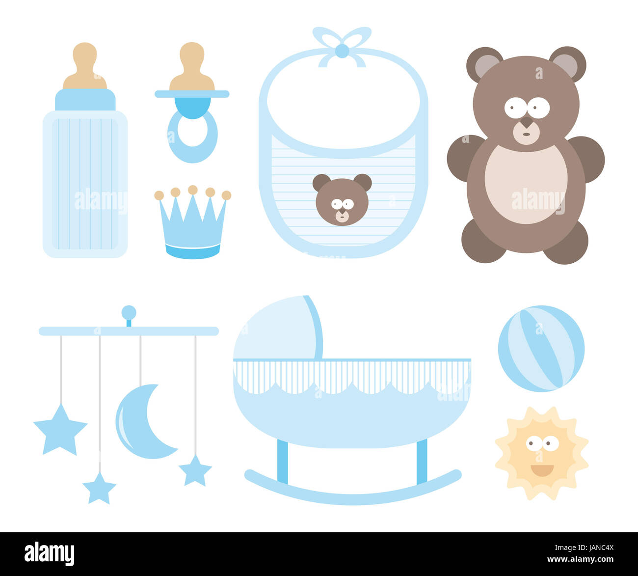 Baby icon set / Child stuff Stock Photo - Alamy