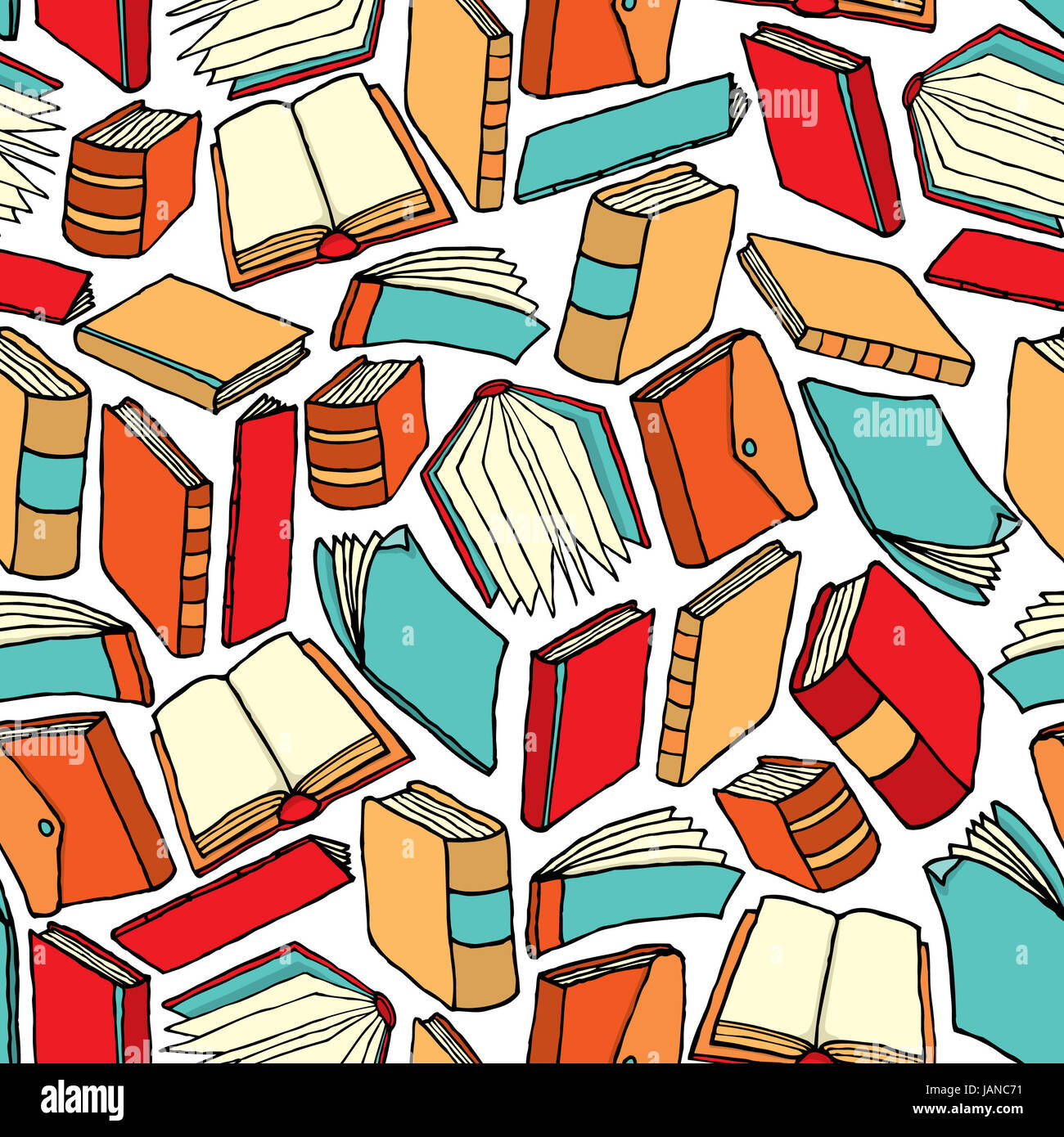 Seamless book pattern / Background wallpaper Stock Photo - Alamy