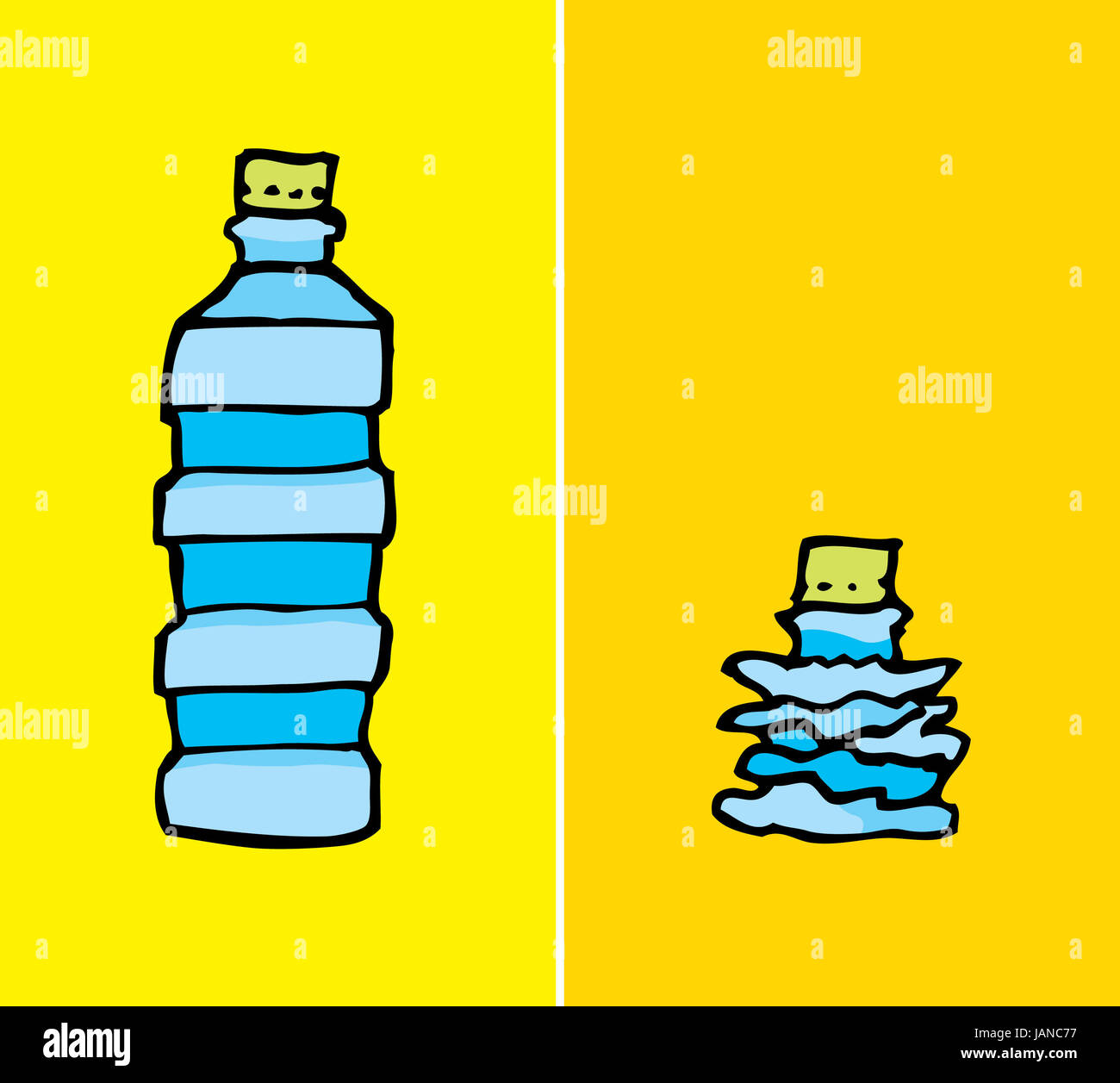 Compacted plastic bottle Stock Photo - Alamy