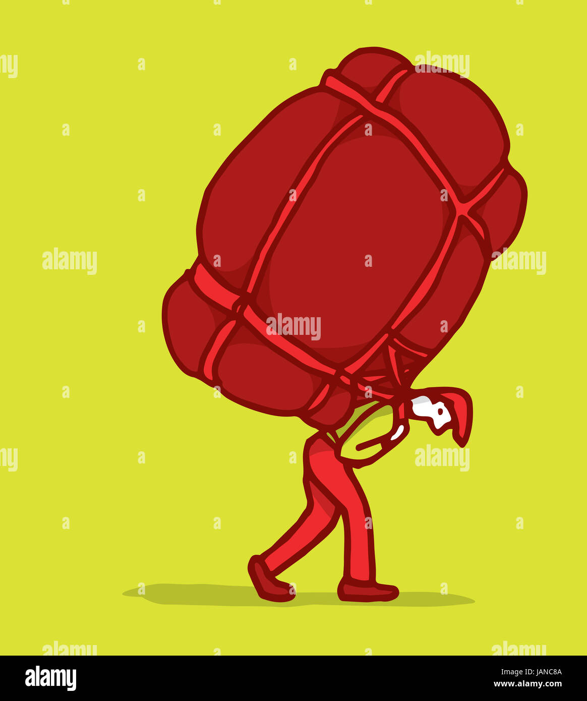 Man carrying a huge backpack Stock Photo - Alamy