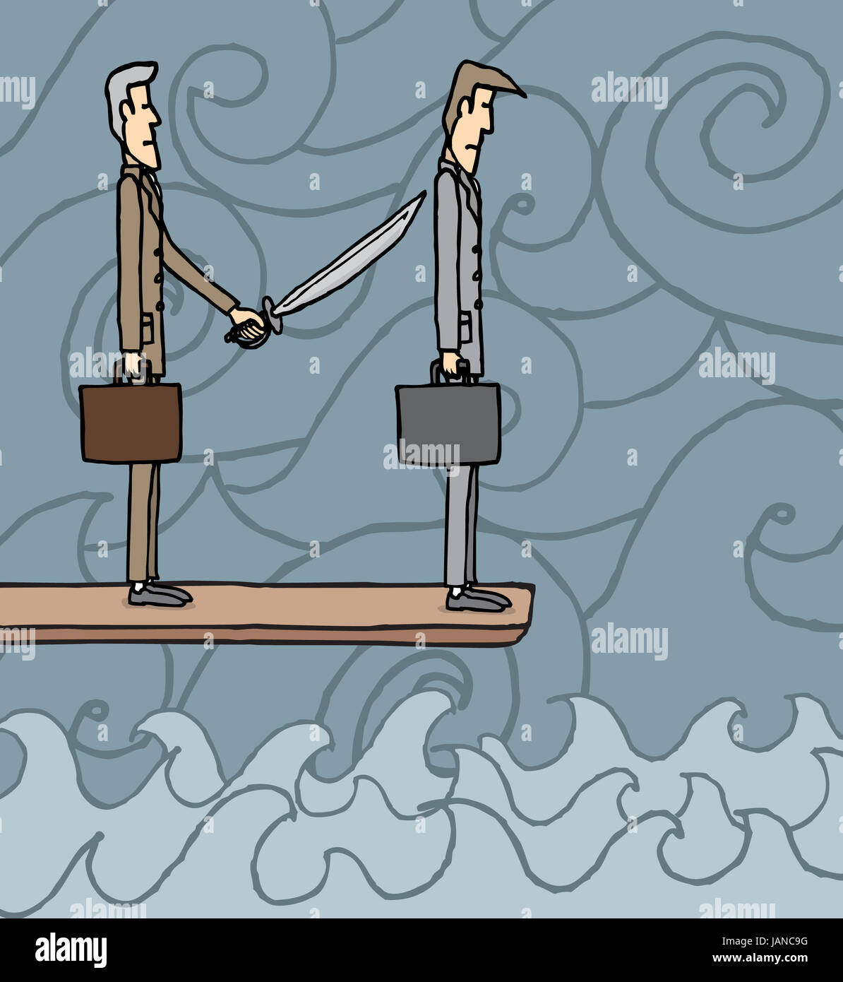 Walking the plank pirate hi-res stock photography and images - Alamy