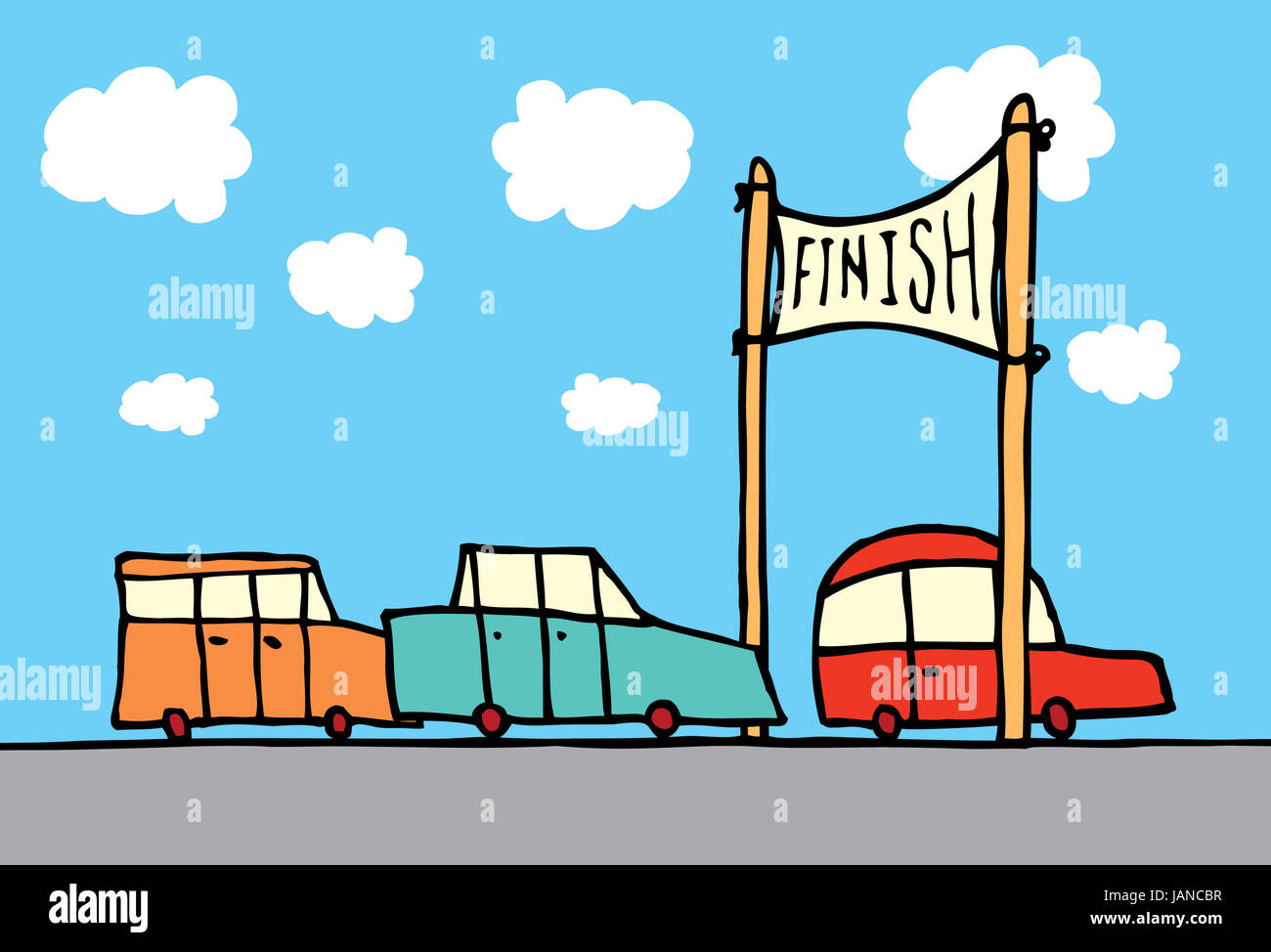 Car race finish Stock Photo - Alamy