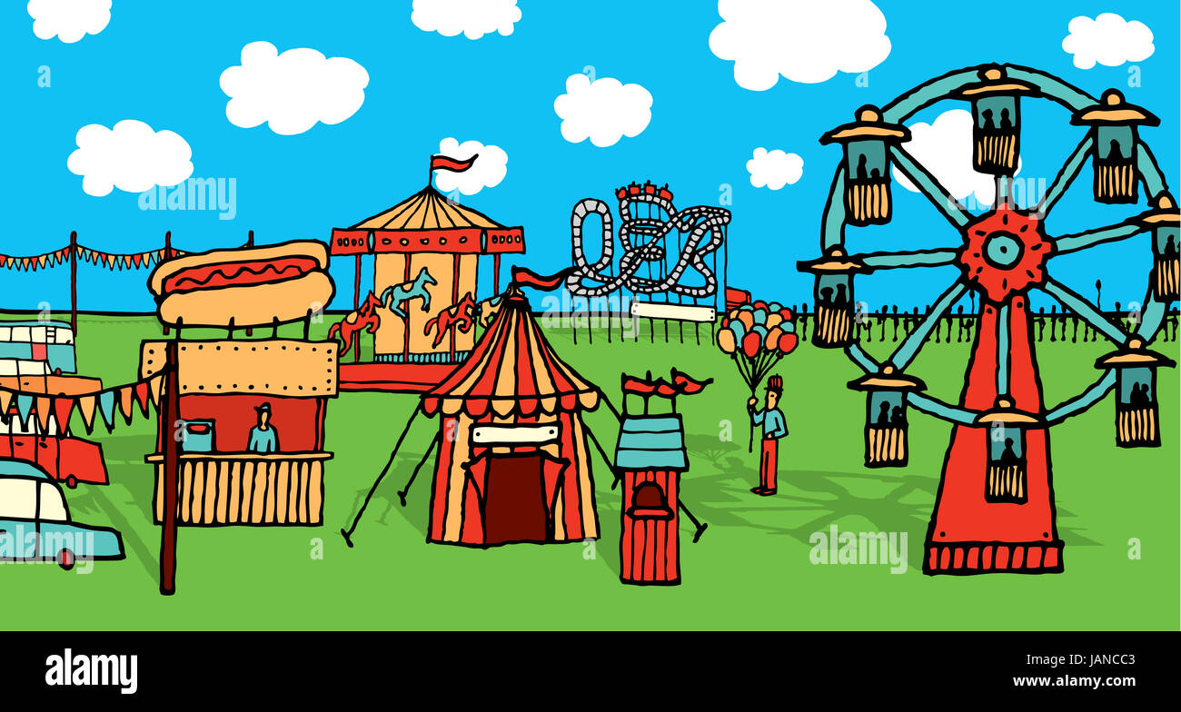 Rollercoaster cartoon hi-res stock photography and images - Alamy