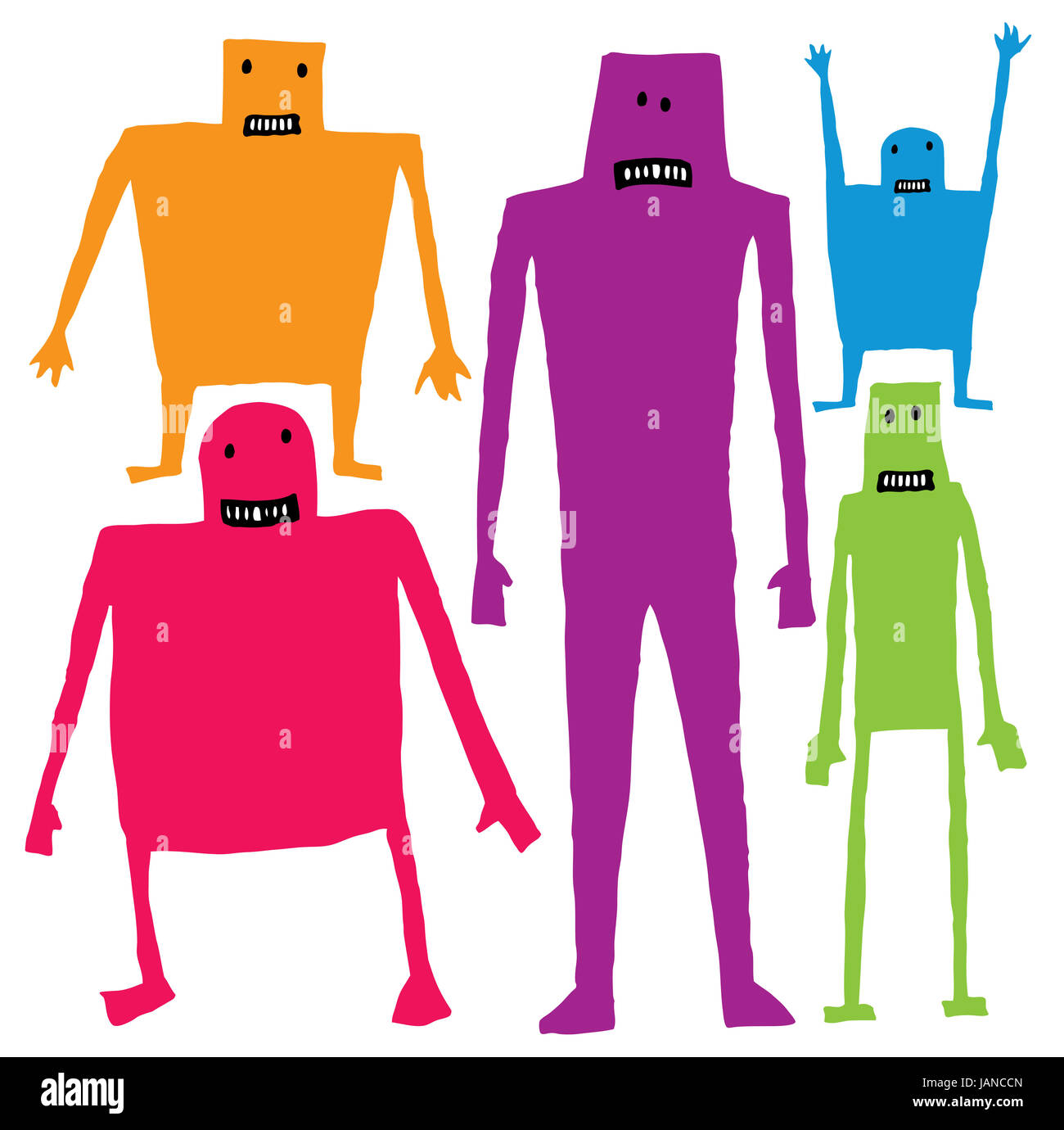 Funny cartoon characters Stock Photo - Alamy