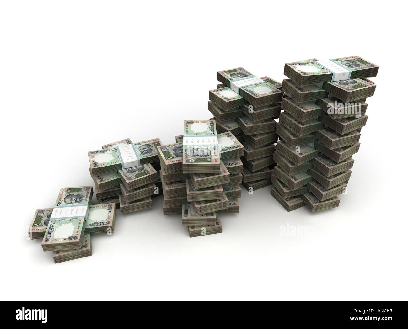 Stack of Indian Rupee Stock Photo - Alamy