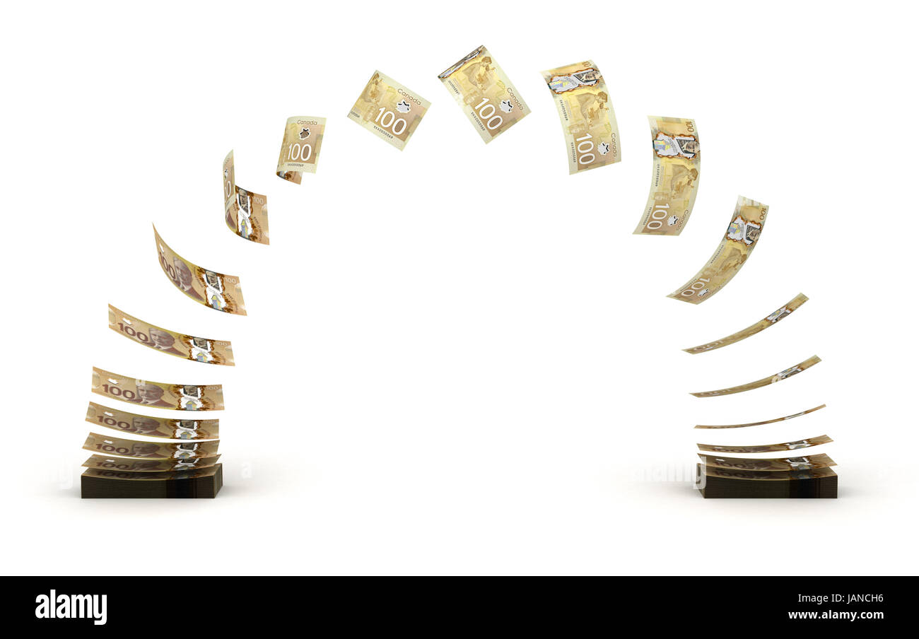 Canadian Dollar Transfer (isolated with clipping path Stock Photo - Alamy
