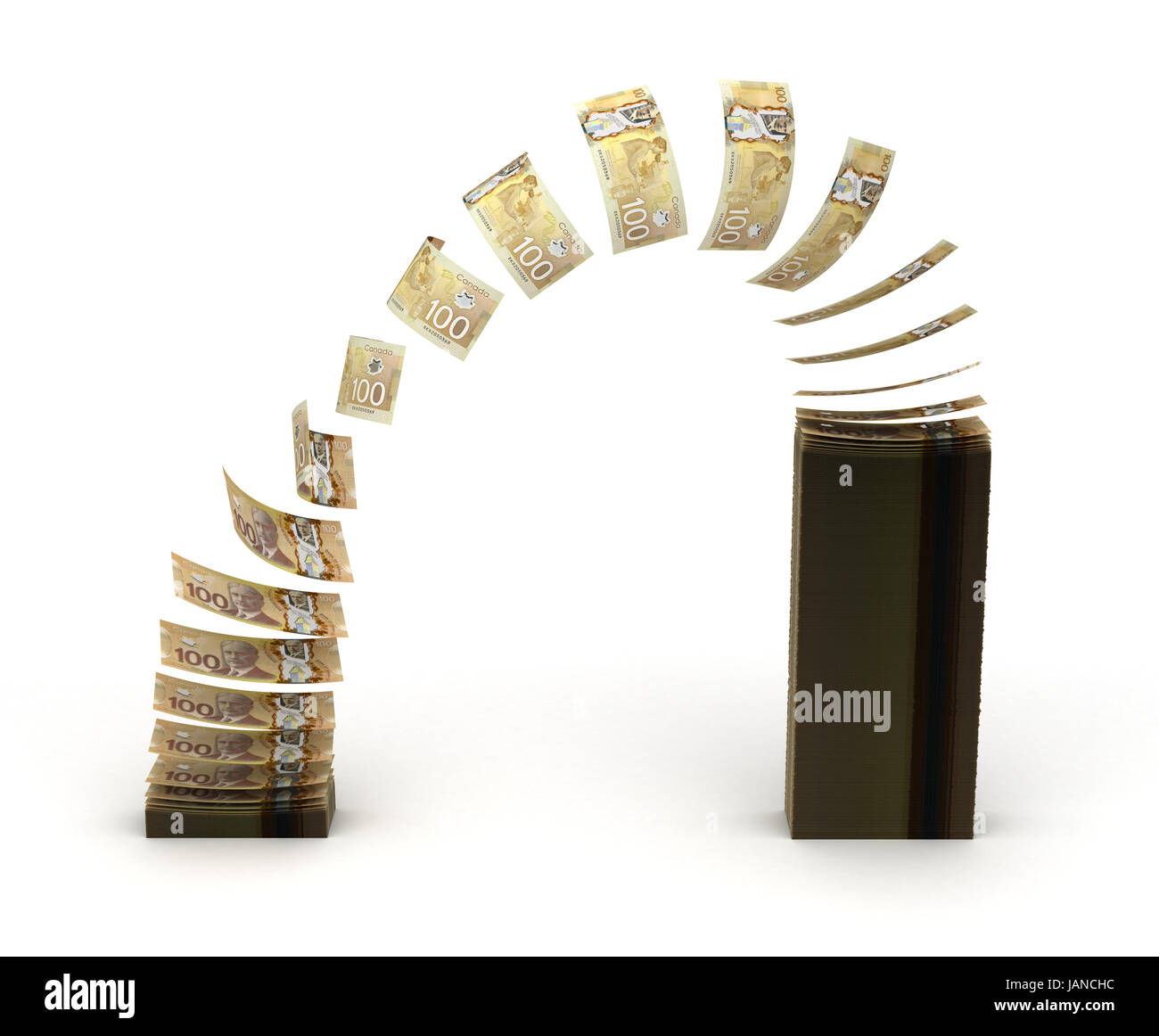 Canadian Dollar Transfer (isolated with clipping path Stock Photo - Alamy