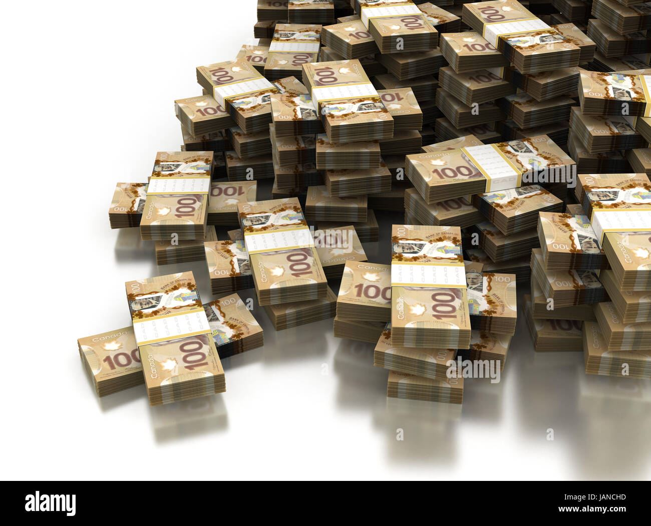 Stack of Canadian Dollar Stock Photo - Alamy