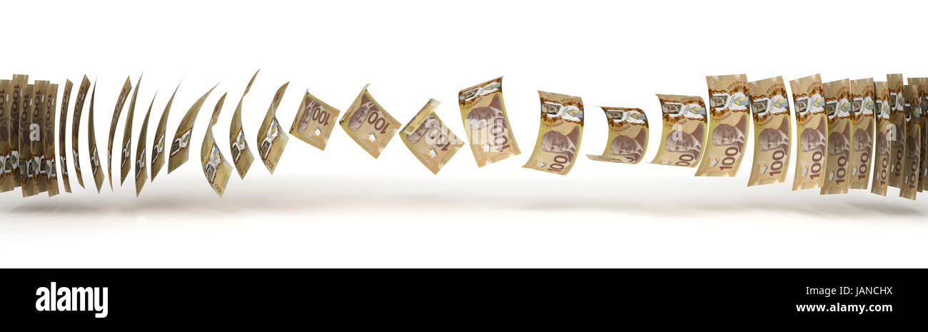 Canadian Dollar Transfer (isolated with clipping path Stock Photo - Alamy