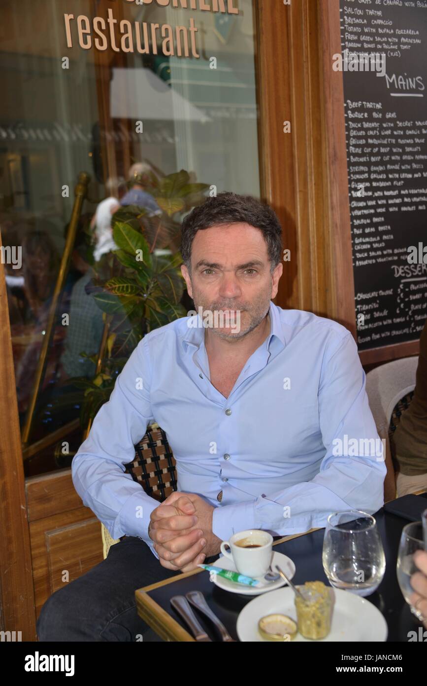 Yann Moix at a cafe terrace in Cannes Arriving on the red carpet for ...