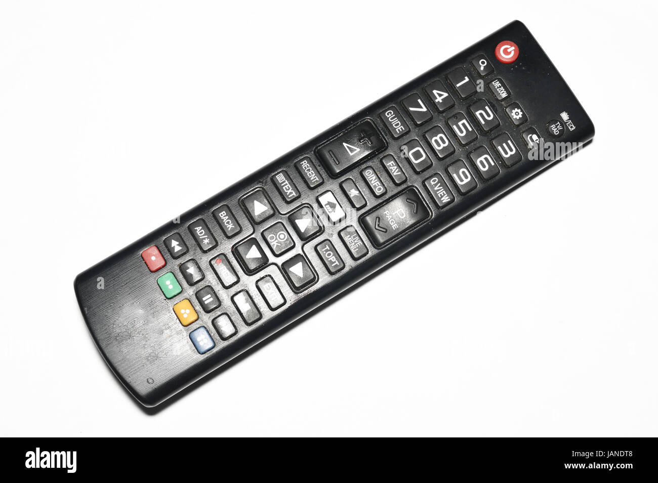 tv remote control isolated on white Stock Photo - Alamy