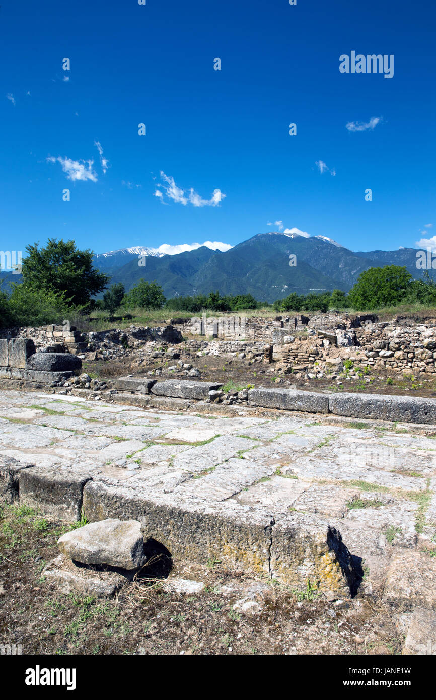 Ancient ruins in Dion, Greece Stock Photo - Alamy