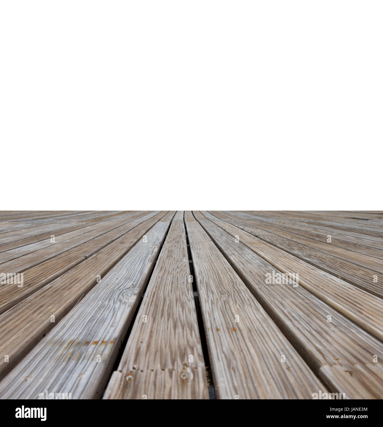 empty wooden floor isolated on white Stock Photo - Alamy