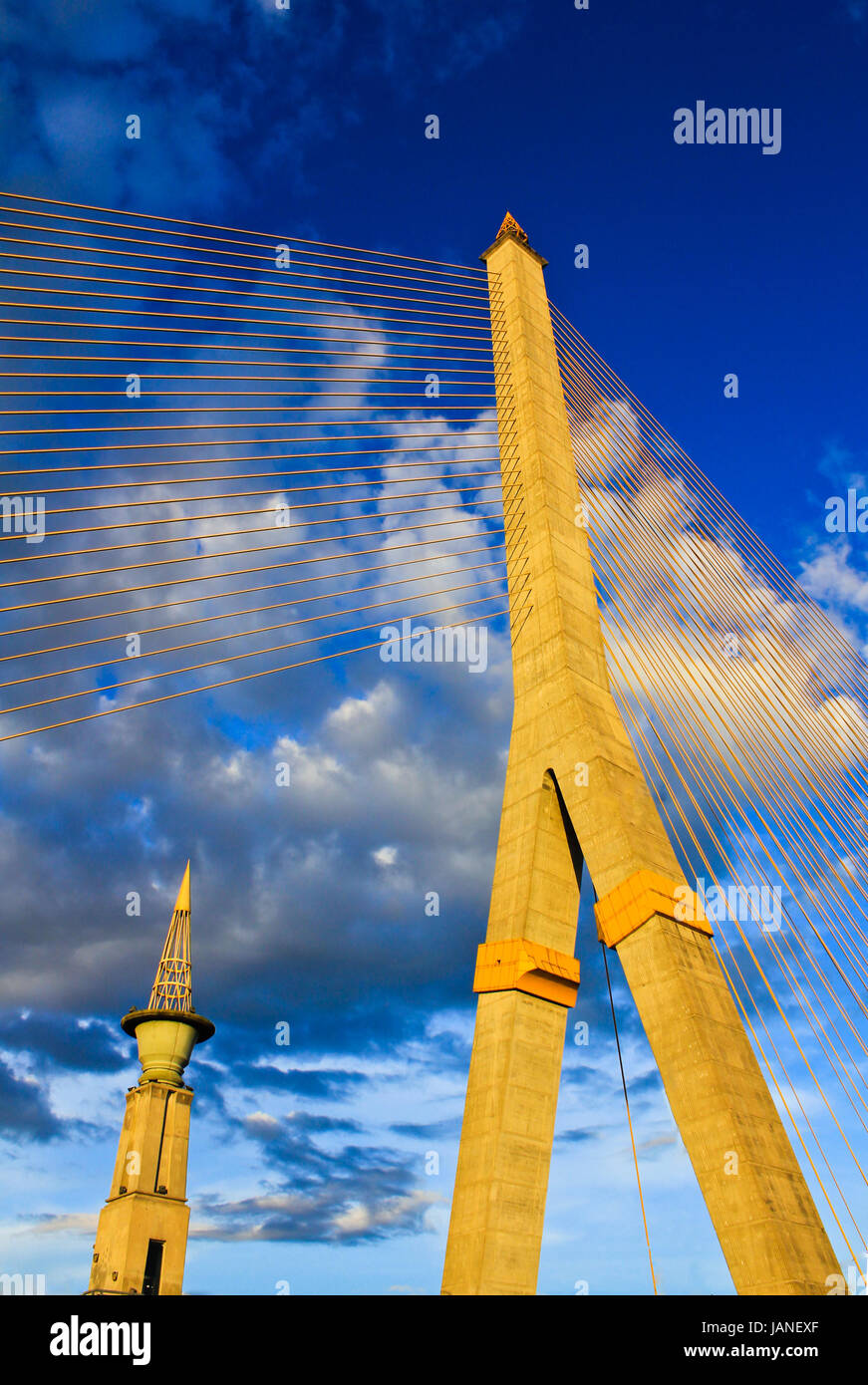 River Bridge in Bangkok Rama eight Stock Photo - Alamy