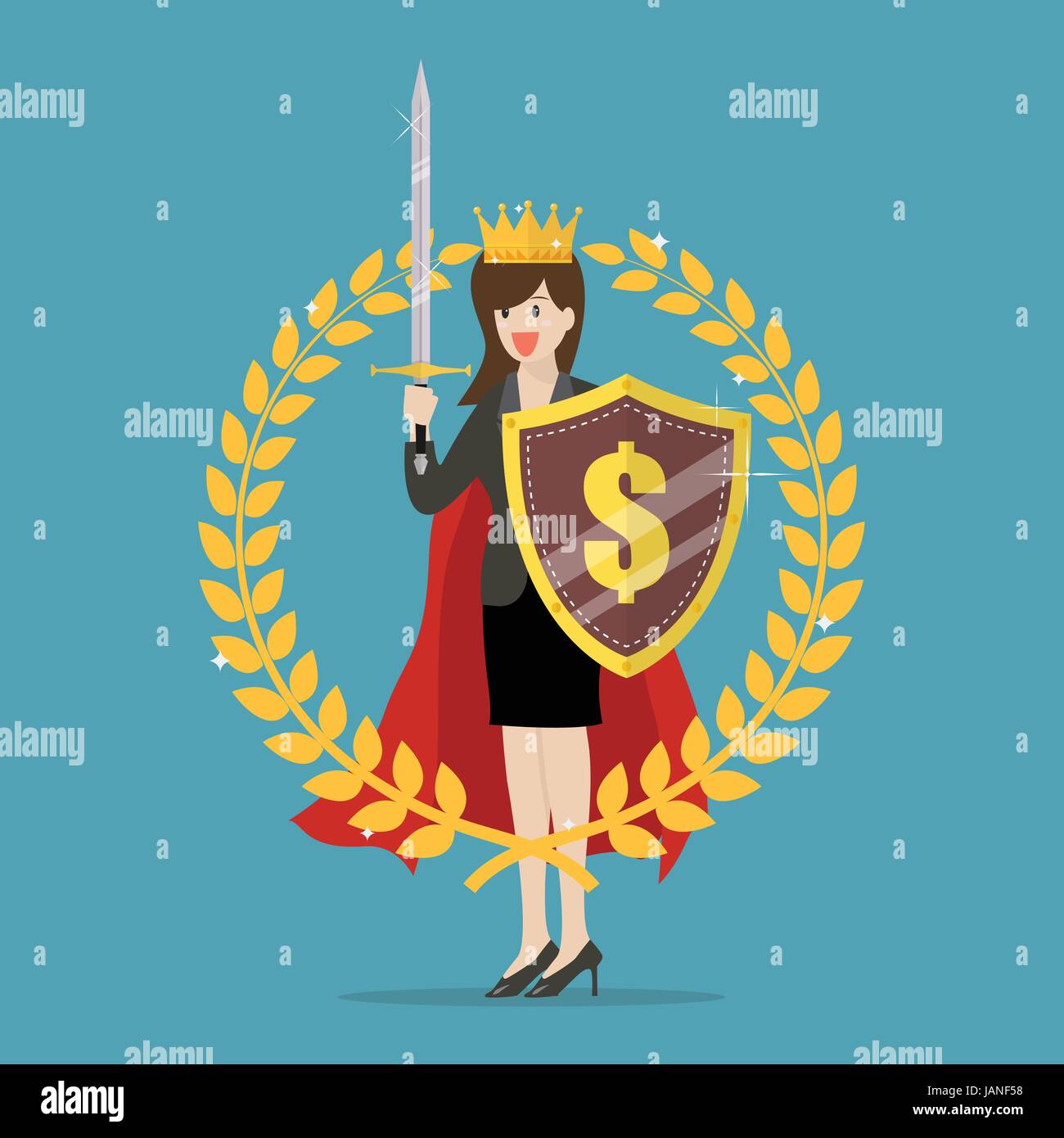Woman warrior fighting Stock Vector Images - Alamy