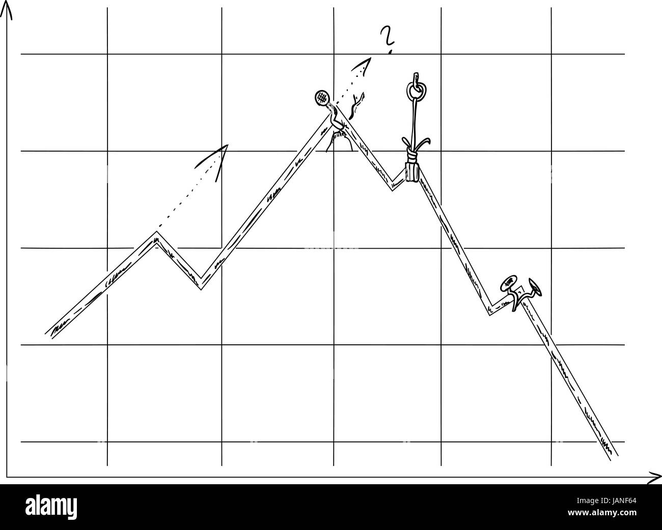vector - Failure graph , isolated on background Stock Photo - Alamy