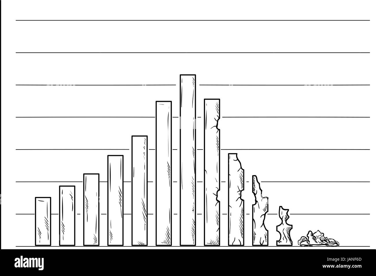 vector - Failure graph , isolated on background Stock Photo - Alamy