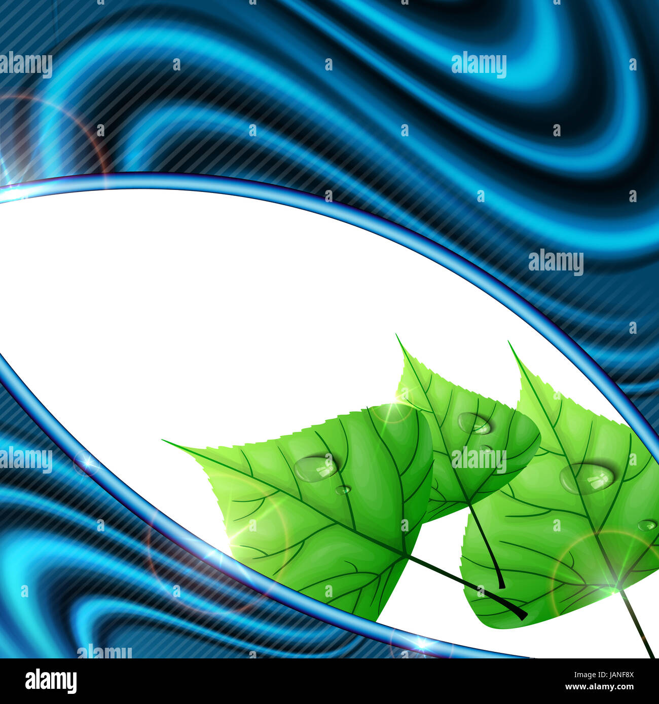 Eco Background With Leaves. Vector Illustration. Eps 10 Stock Photo - Alamy