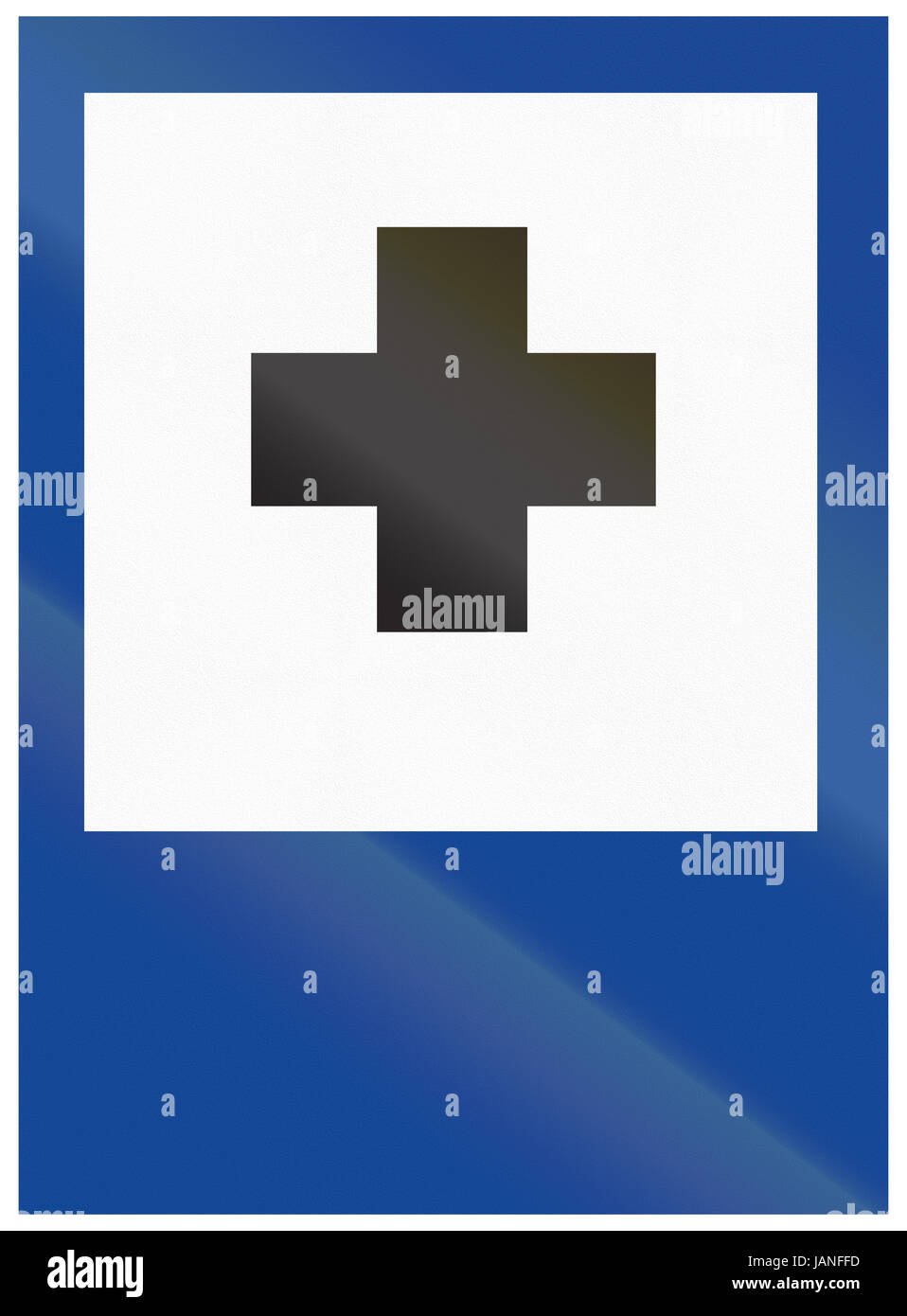 Medical clinic informational road sign used in Argentina Stock Photo ...