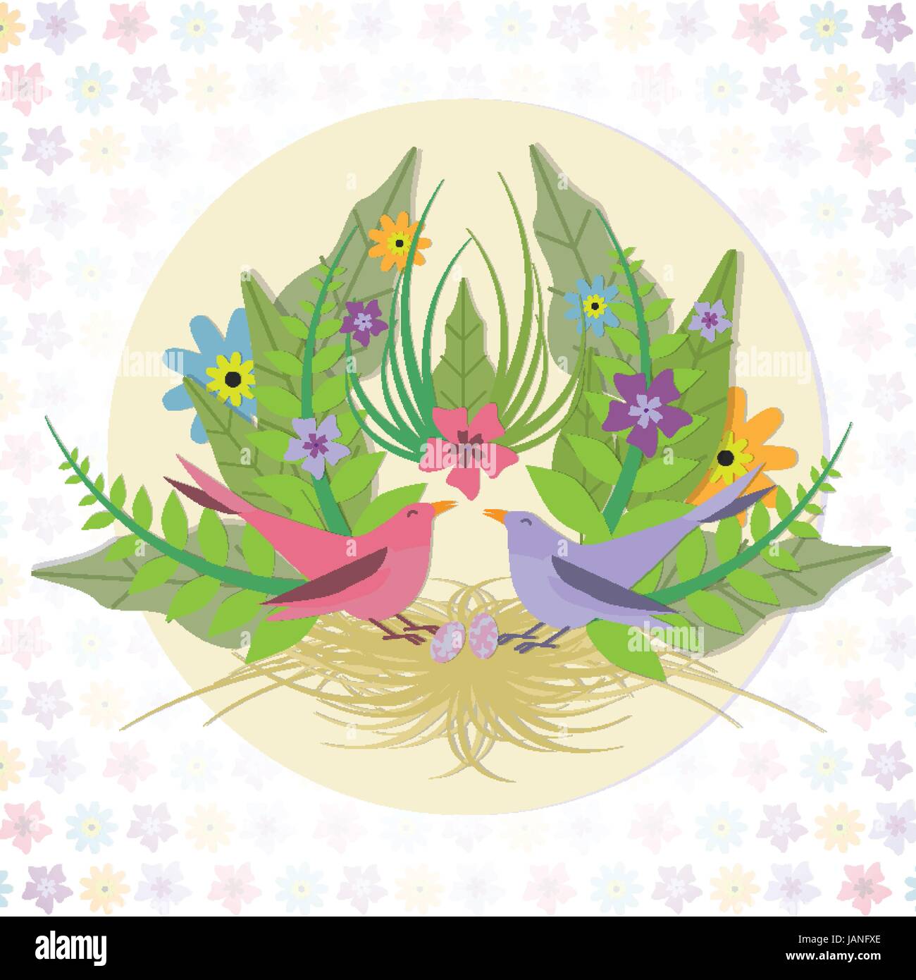 Bird Nest Stock Vector Images - Alamy