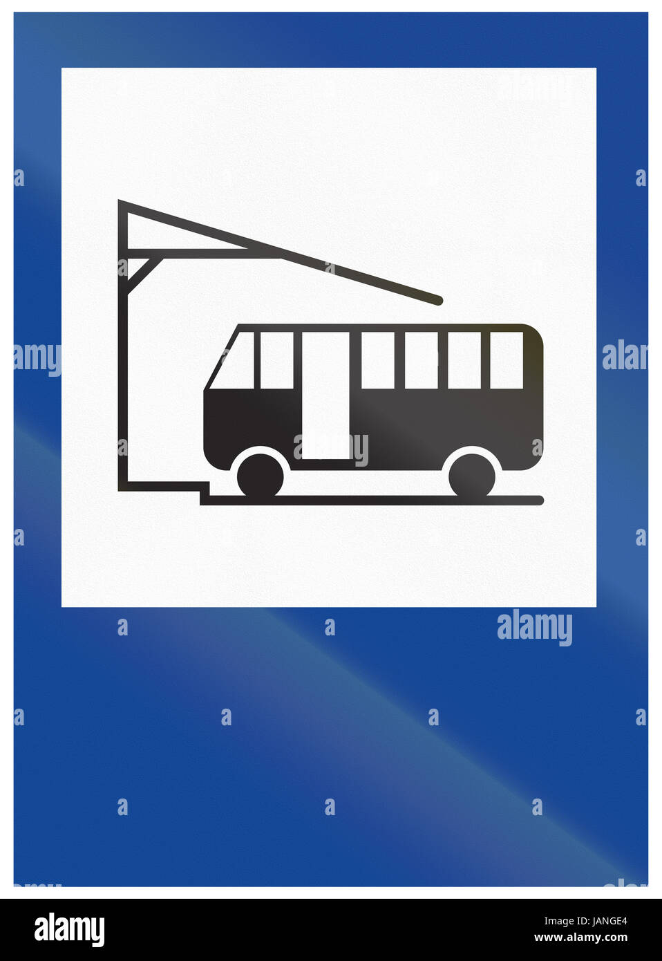 Road sign used in Argentina - Bus Terminal Stock Photo - Alamy