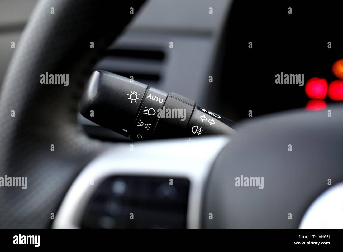 Car interior with light switch Stock Photo - Alamy