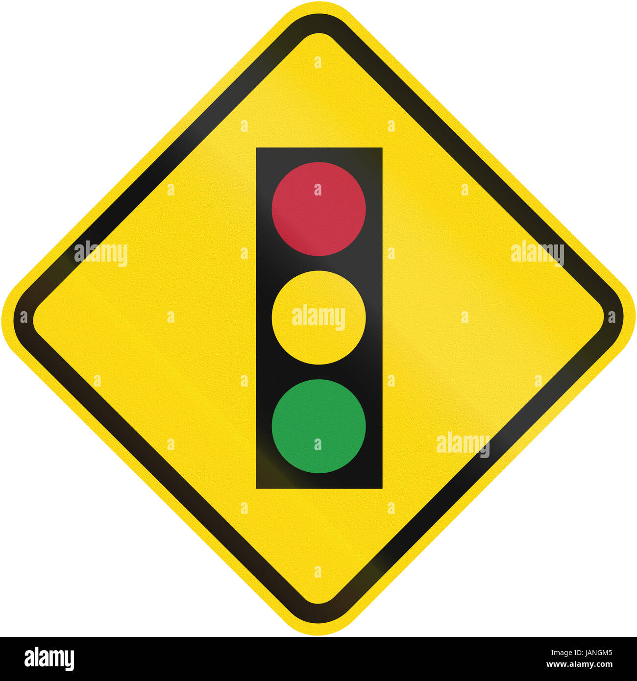 Road sign used in Brazil - Traffic Lights Stock Photo - Alamy