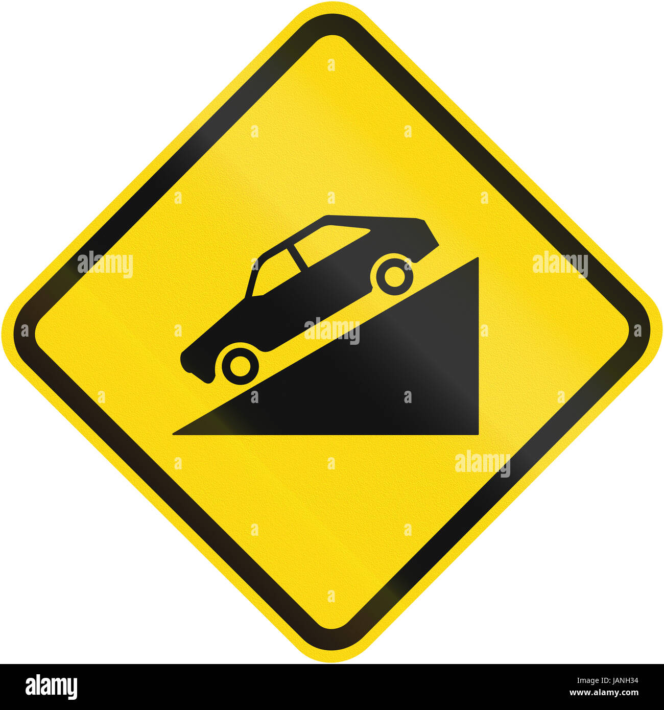 Steep descent warning road sign in Brazil Stock Photo - Alamy Steep descent warning road sign in Brazil Stock Photo - Alamy