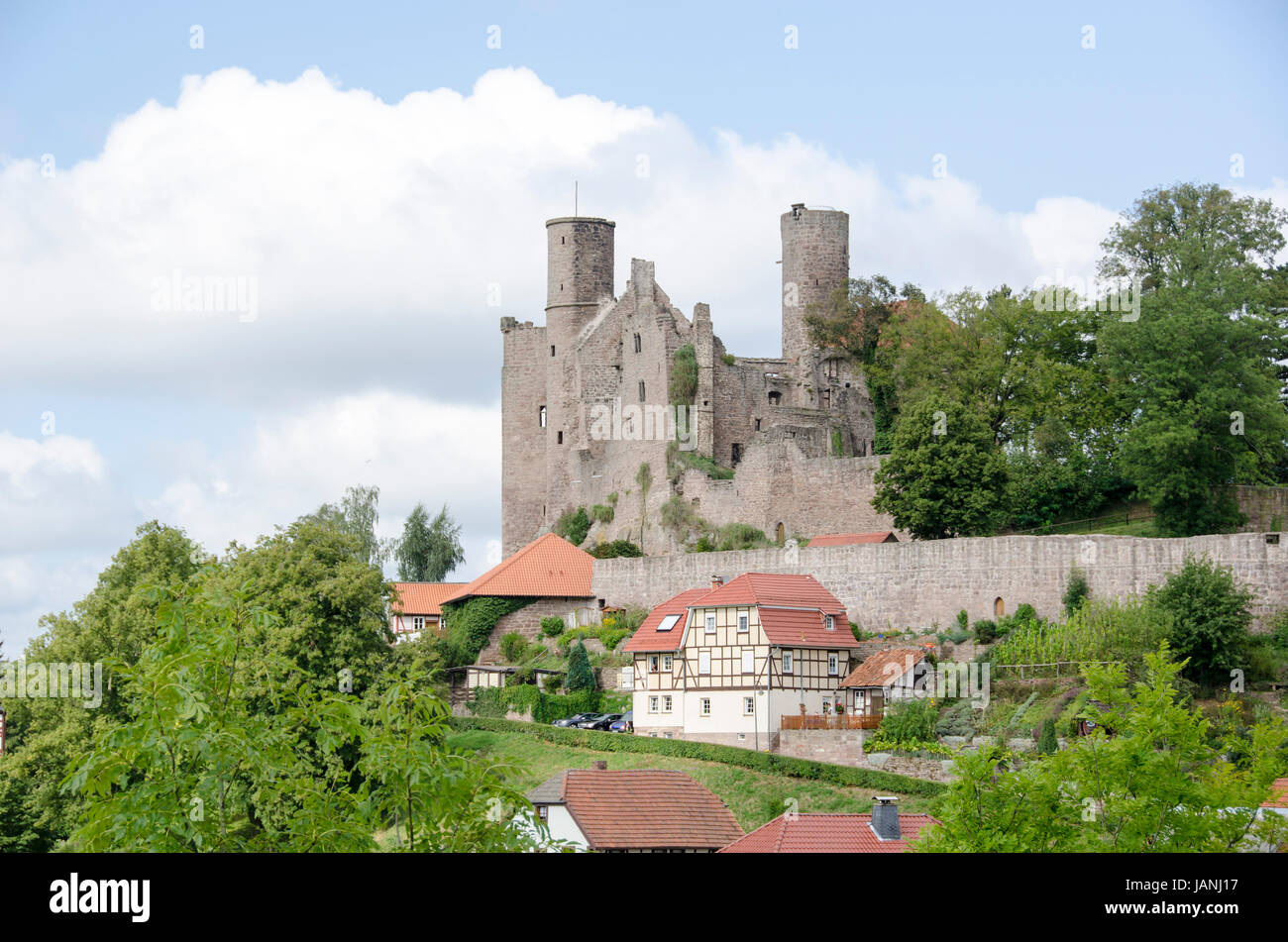 The castle of Hanstein in Thuringia, Germany, one of the largest ...
