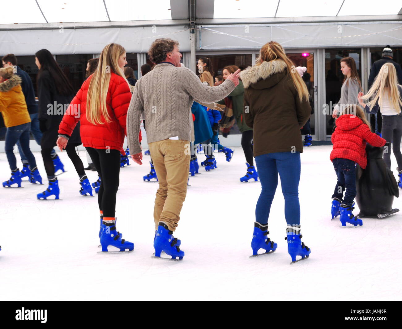 Winchester Cathedral Christmas Ice Rink Stock Photo - Alamy
