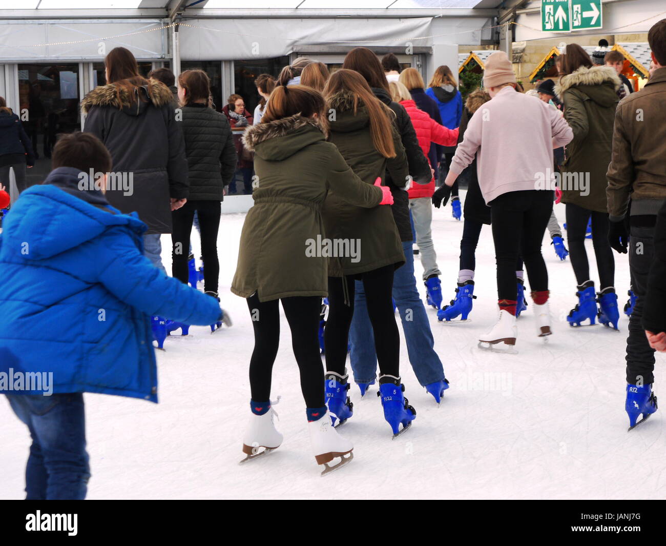 Winchester Cathedral Christmas Ice Rink Stock Photo - Alamy
