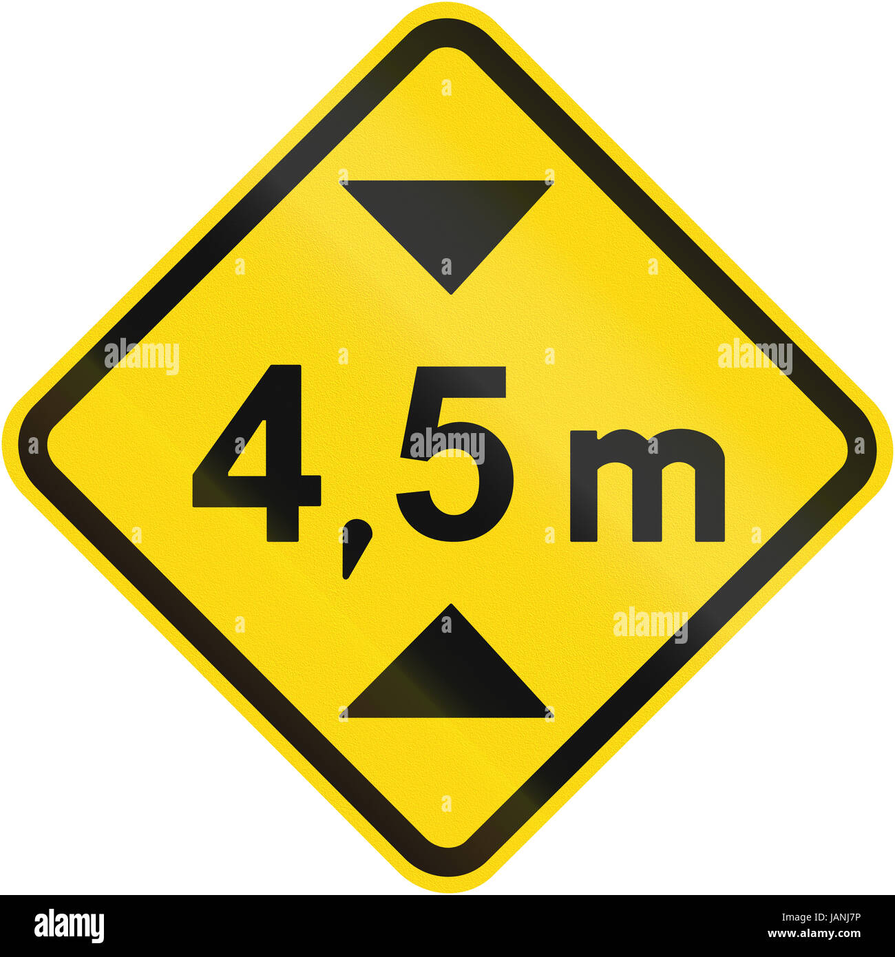 Height Restriction Ahead warning sign used in Brazil Stock Photo - Alamy