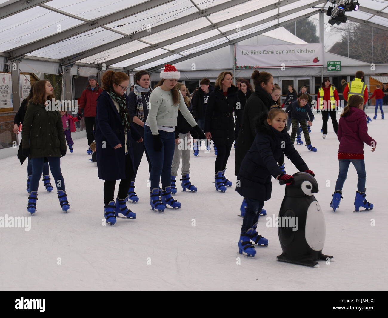 Winchester Cathedral Christmas Ice Rink Stock Photo - Alamy