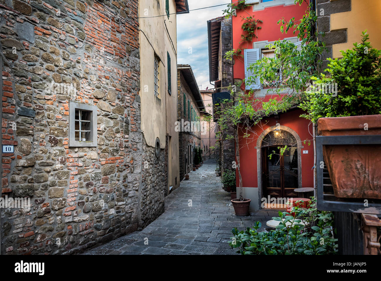 Picturesque street in Montecatini Therme, Tuscany, Italy Stock Photo ...